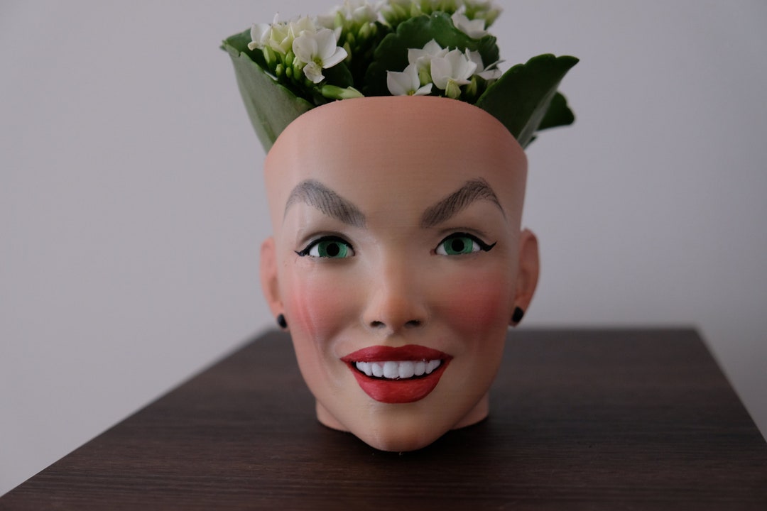 Small Planter Halloween Vamp Witch Pla 3d Pin up Vintage Retro Hand ...