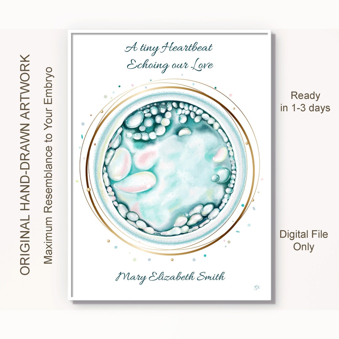 Custom IVF Embryo Painting Embryo Art IVF Pregnancy Gift - Etsy