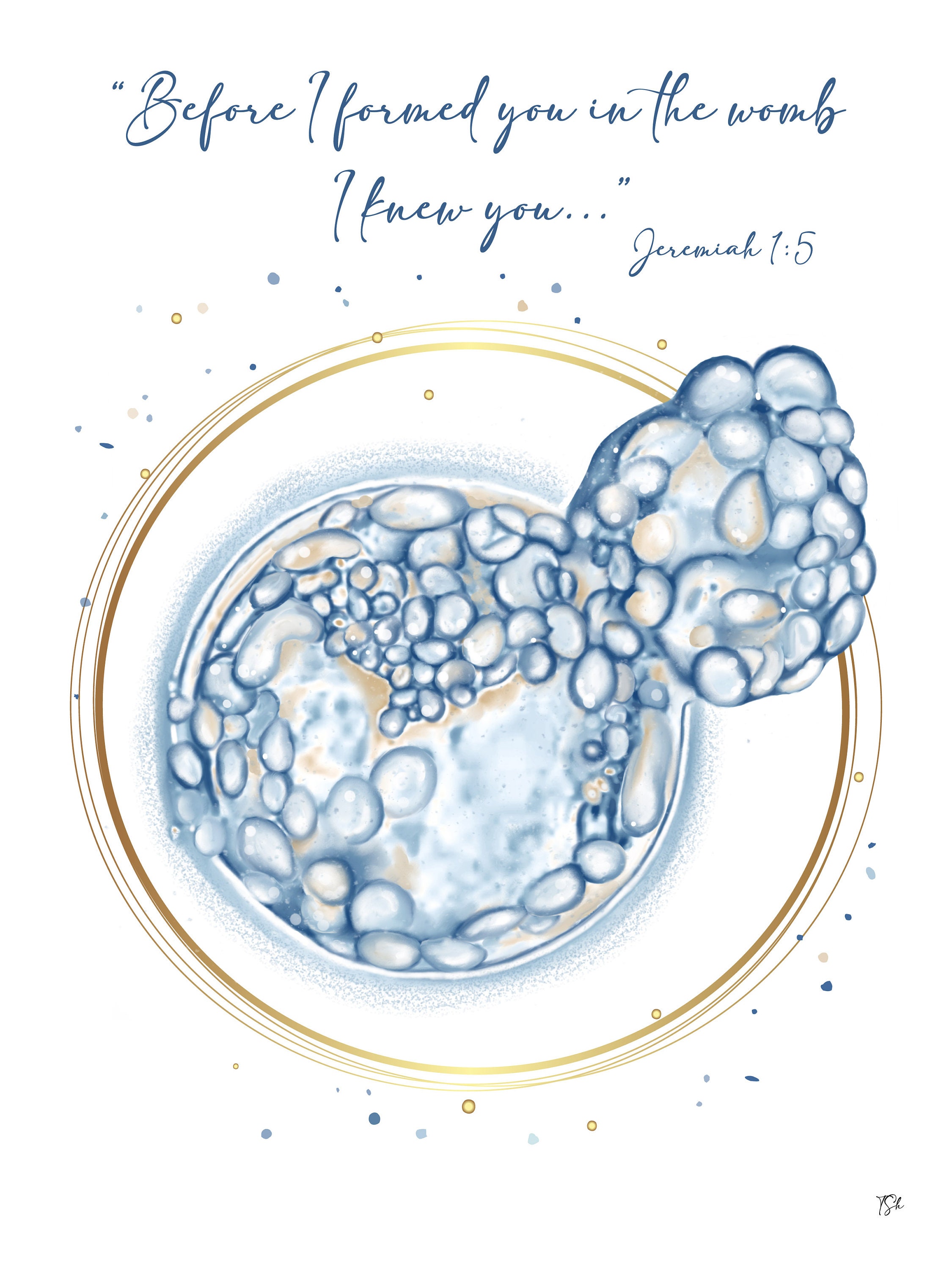 Unique IVF Embryo Art Custom Watercolor Embryo Painting - Etsy