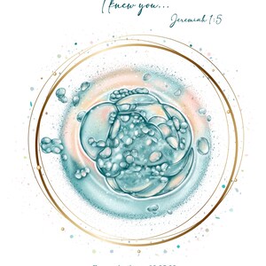 Embryo Art Custom IVF Painting, Personalized Pregnancy Gift, Nursery ...