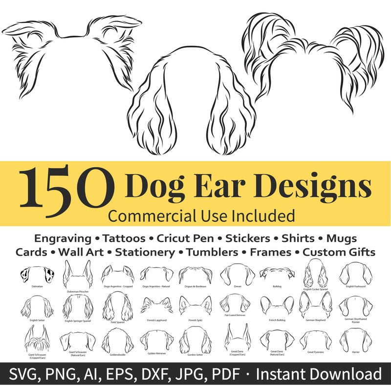Dogs Line Drawing Bundle - Etsy