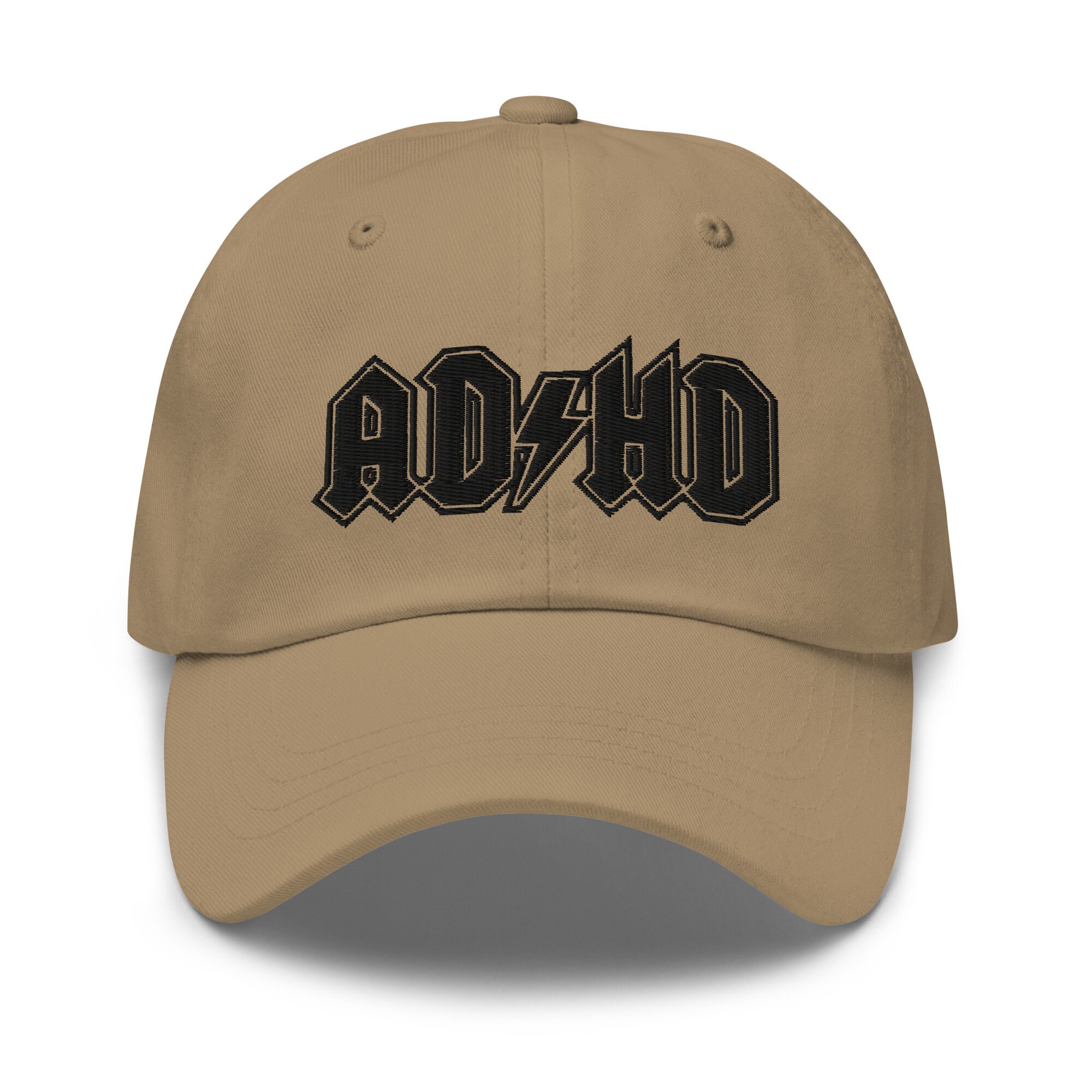 ADHD Ac/dc-style Stitched Dad Hat Black Logo Multiple Colors - Etsy
