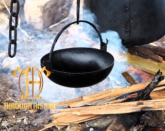 Steel Cauldron 5 and 1/3 Gallon , 20 Liter, Hand Forged, Historical ...