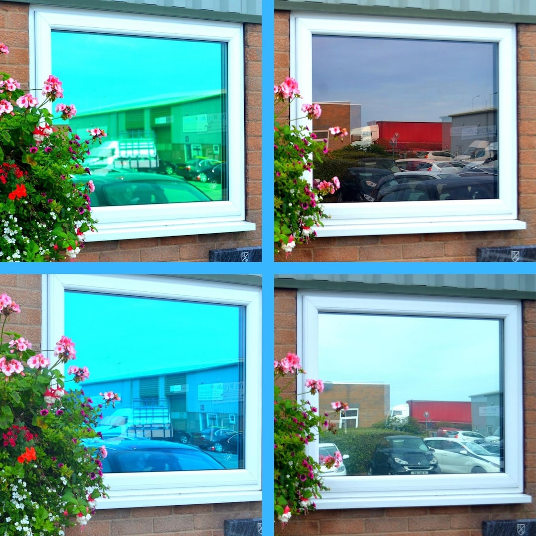 Mirror Reflective Window Tint Film - Silver Blue Bronze Green - Privacy ...