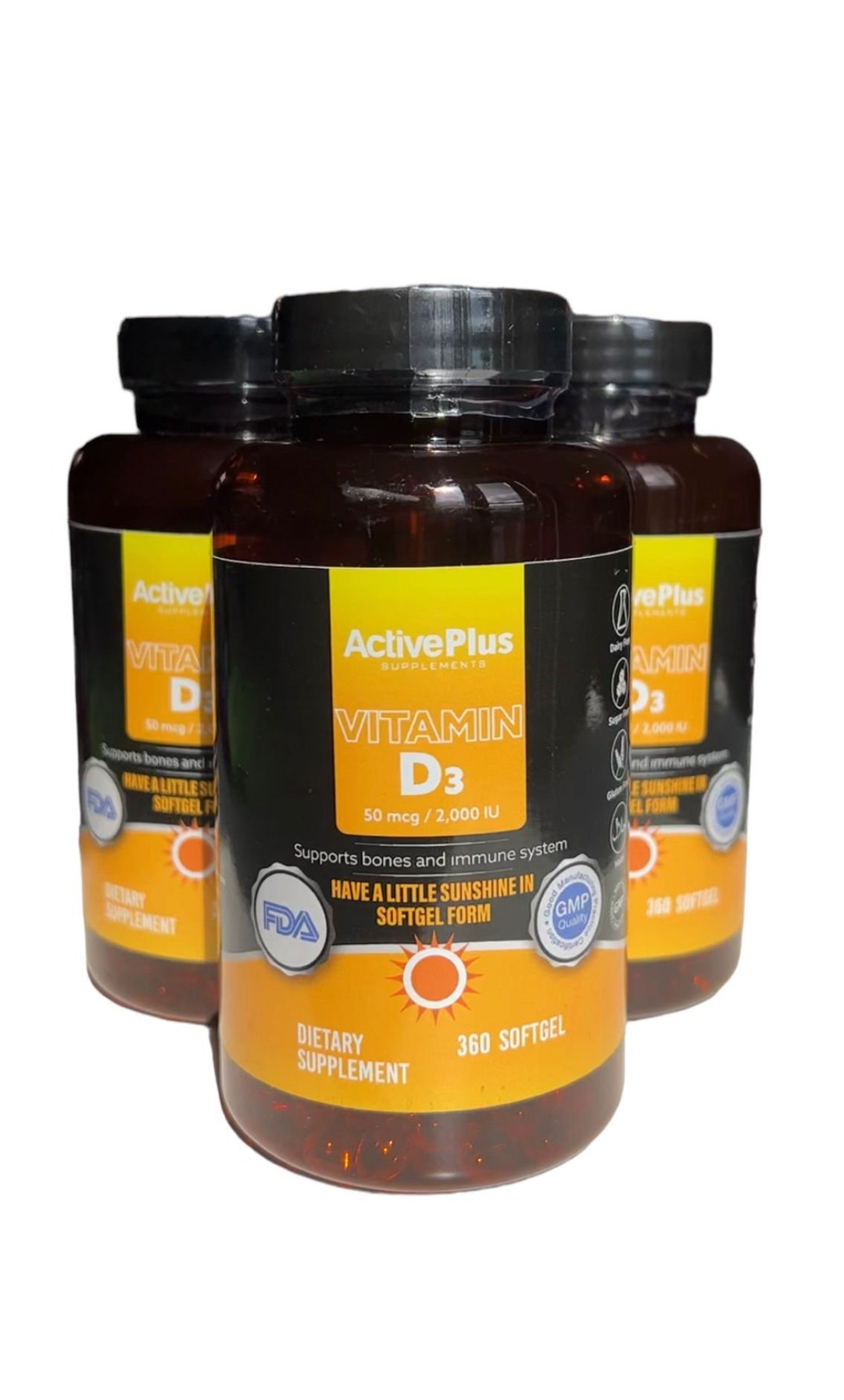 360 Vitamin D3 Soft Gel Capsules - Etsy