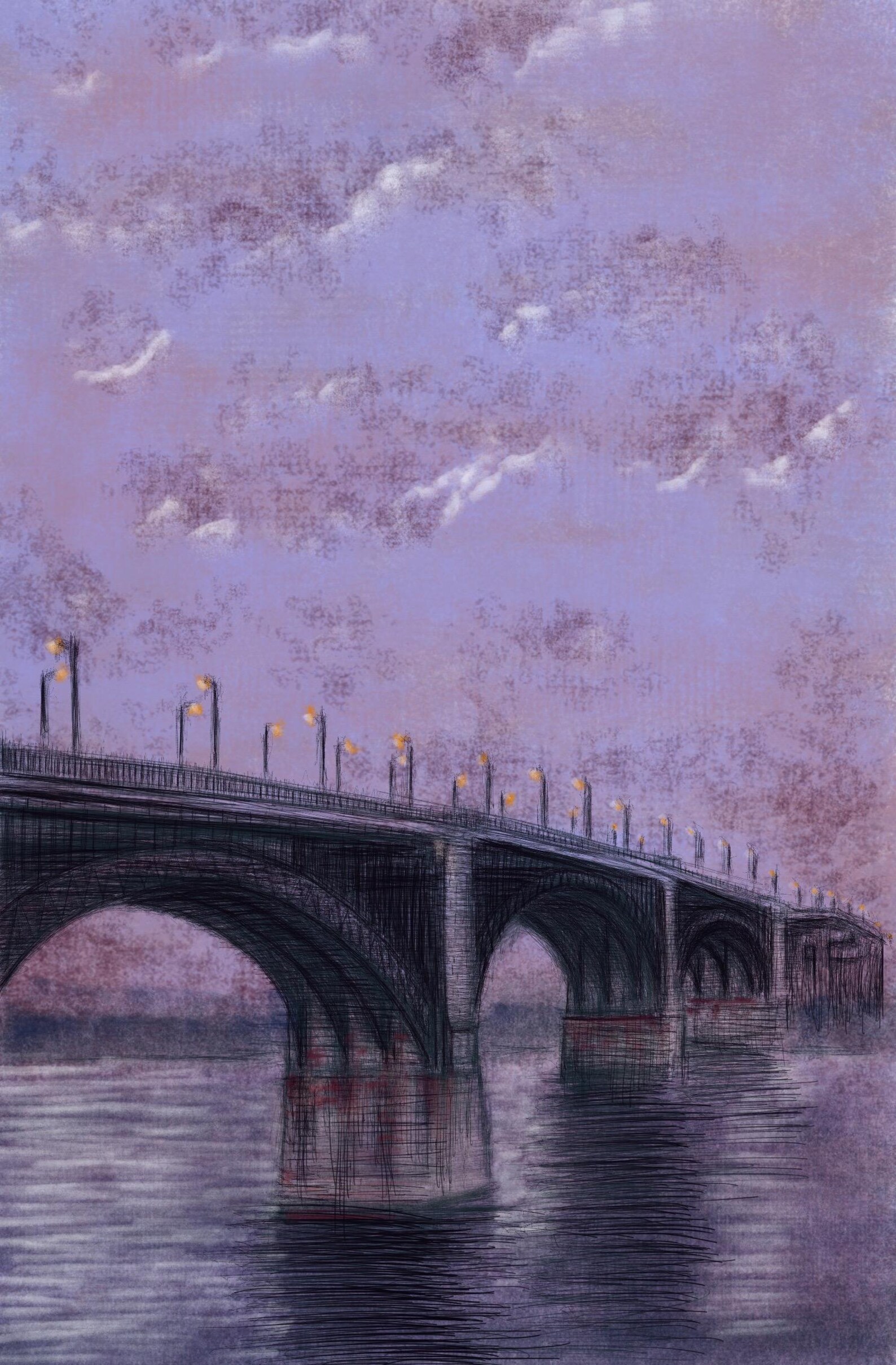 Eads Bridge iPad Drawing Art Print Download - Etsy