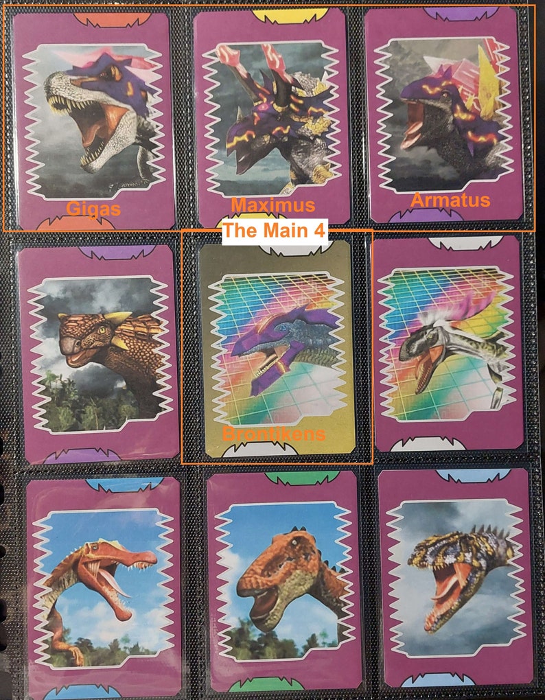 Dinosaur King Replica Spectral Armor Cards - Etsy