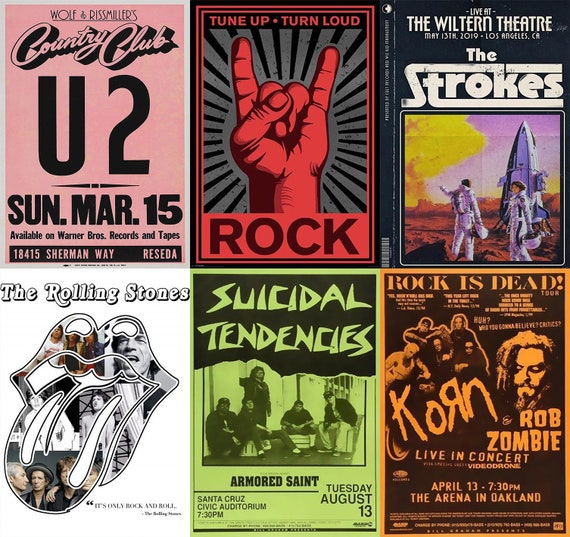 Classic Rock Concert Posters