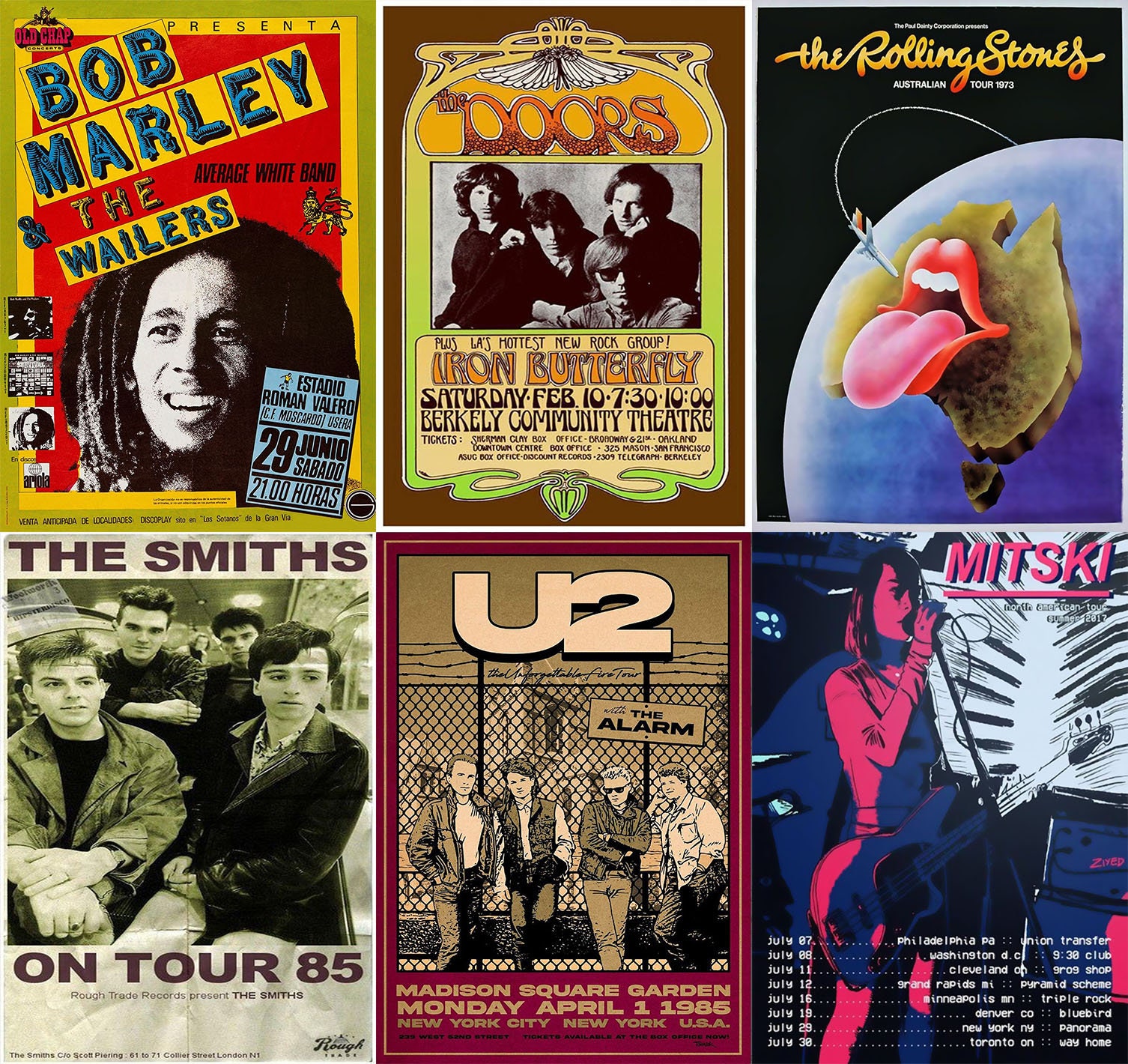Classic Rock Concert Posters