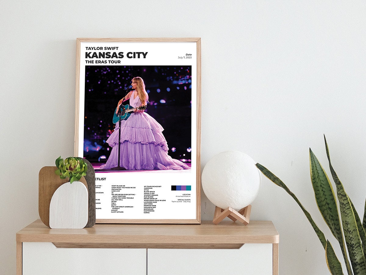Taylor Kansas City The Eras Tour Setlist Concert Poster sold by ...