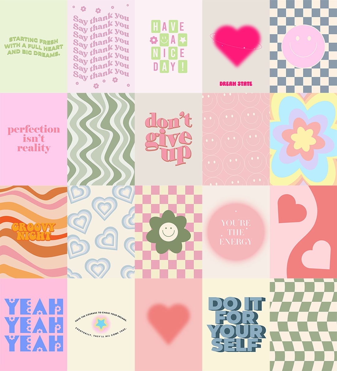 100 X Danish Pastel Aesthetic Poster Art Prints Wall Collage - Etsy