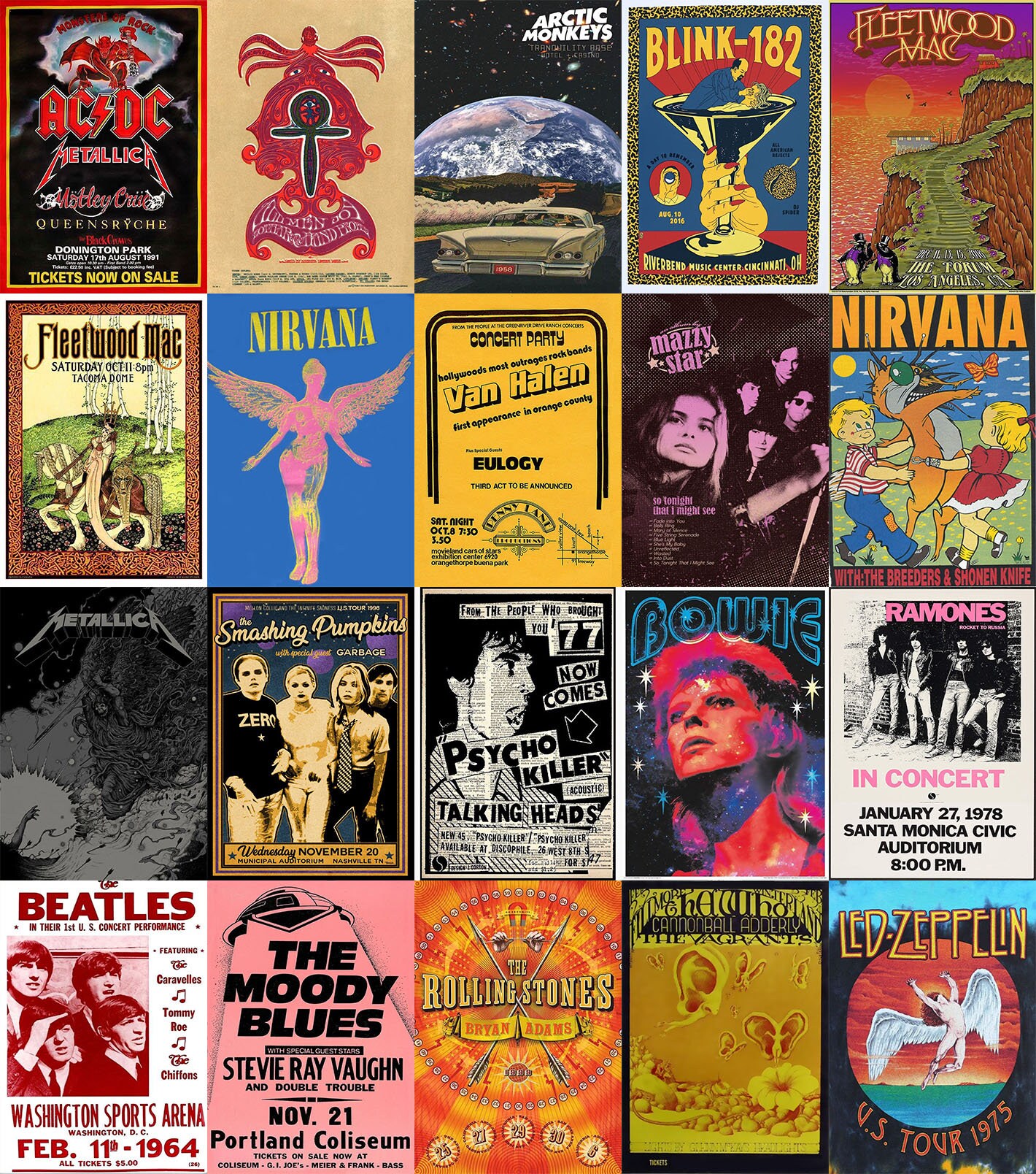 1980s Rock Posters