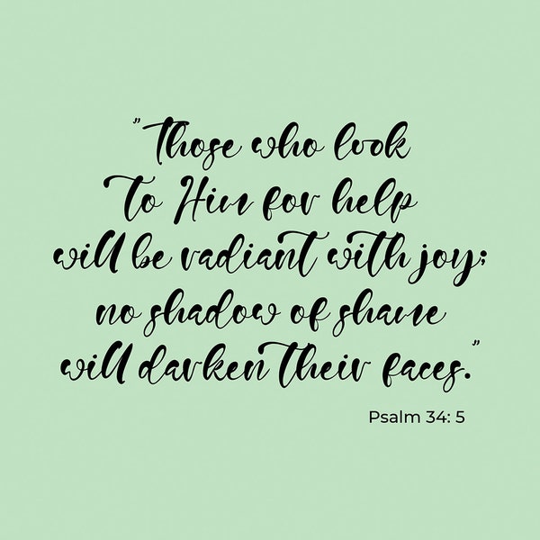Psalm 34 5 - Etsy