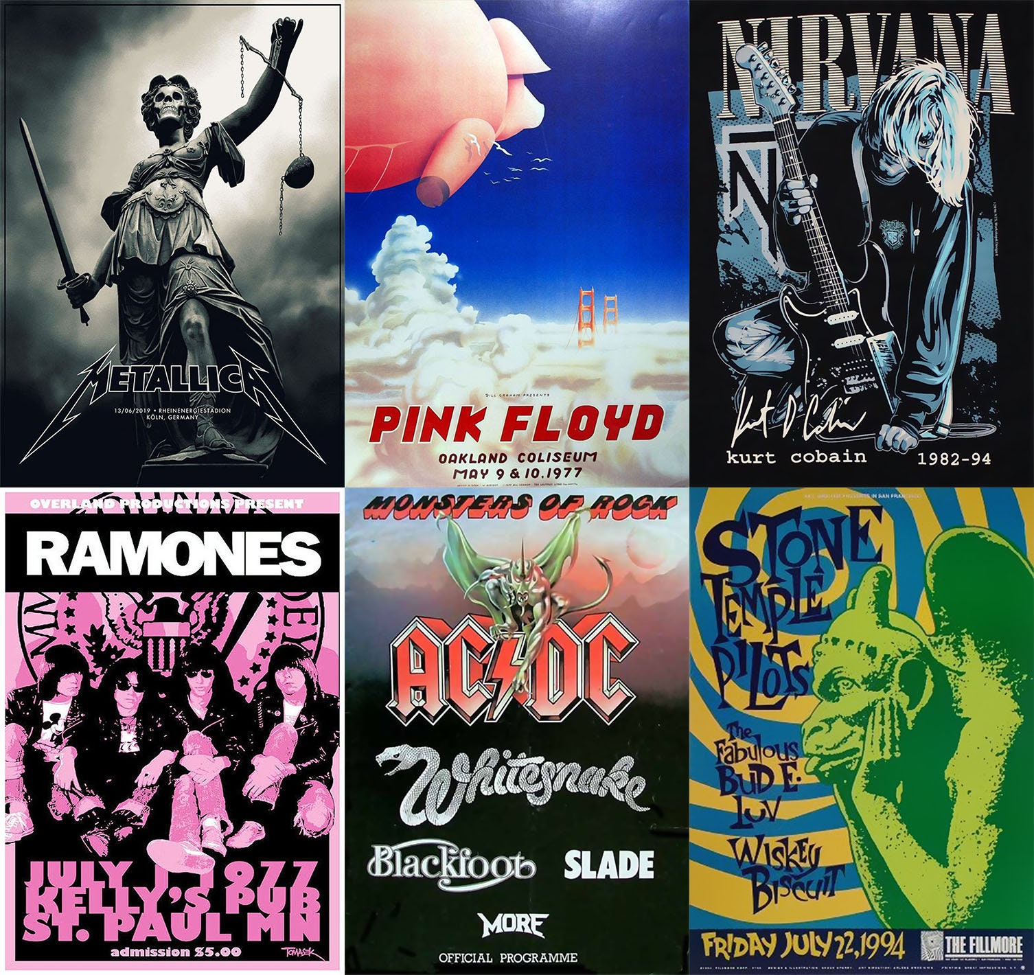 Classic Rock Concert Posters