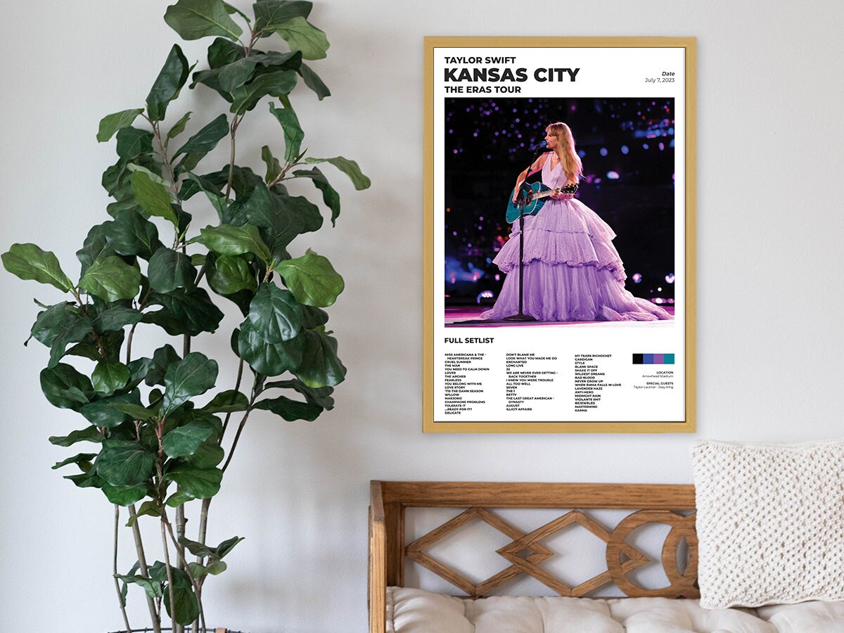 Taylor Kansas City The Eras Tour Setlist Concert Poster sold by ...