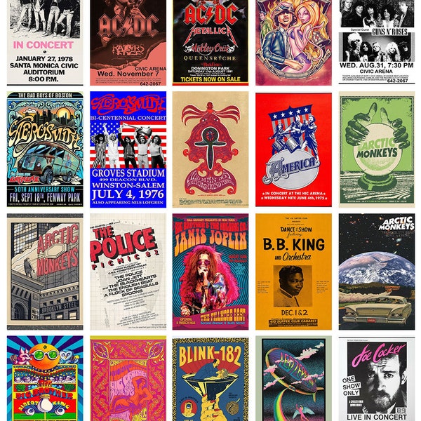 Digitales Rock Poster - Etsy