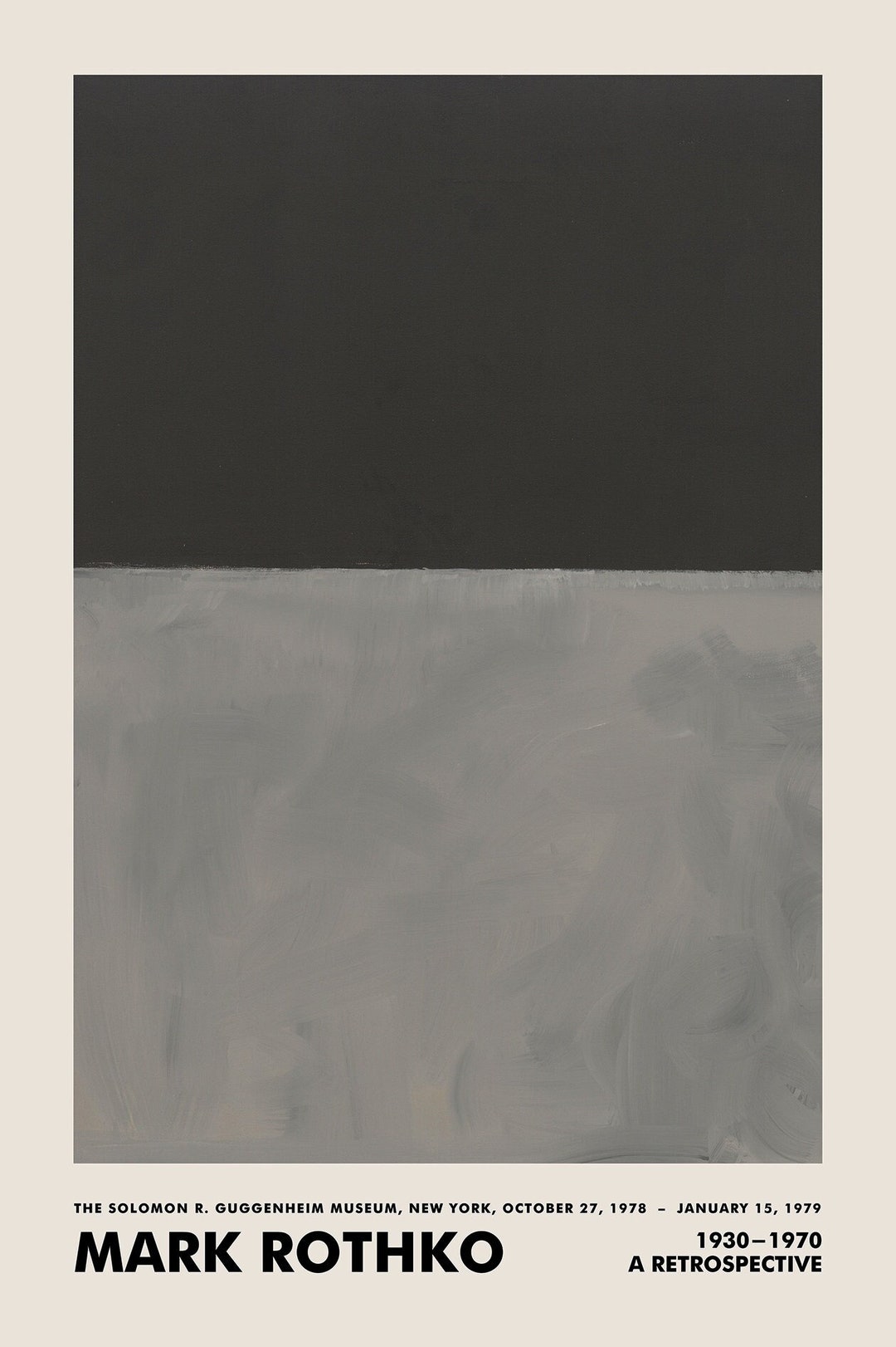 Mark Rothko Modern Art Exhibition Poster untitled Black and - Etsy ...