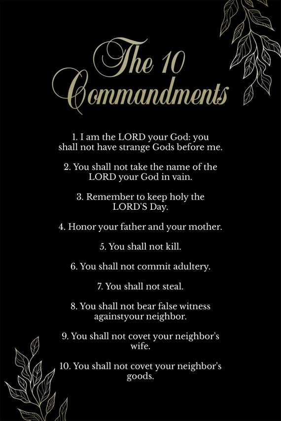 Christianity Ten Commandments