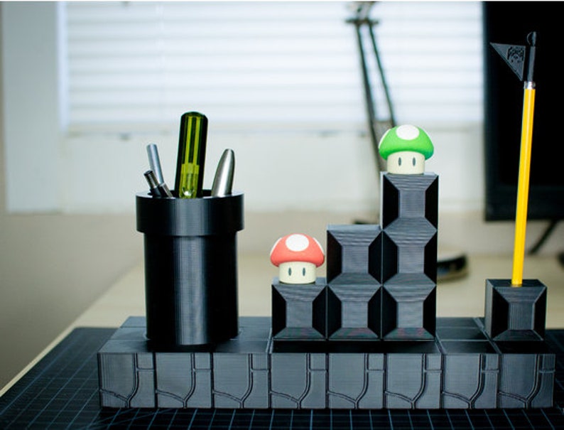 Super Mario Pen Holder 3D Print STL STL for 3D Printers - Etsy