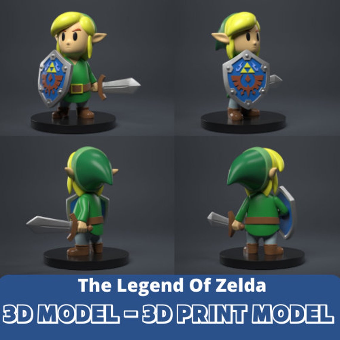 The Legend of Zelda 3D PRINT MODEL Figurine Model Kit Fan Art Unpainted ...