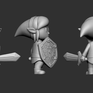 The Legend of Zelda 3D PRINT MODEL Figurine Model Kit Fan Art Unpainted ...