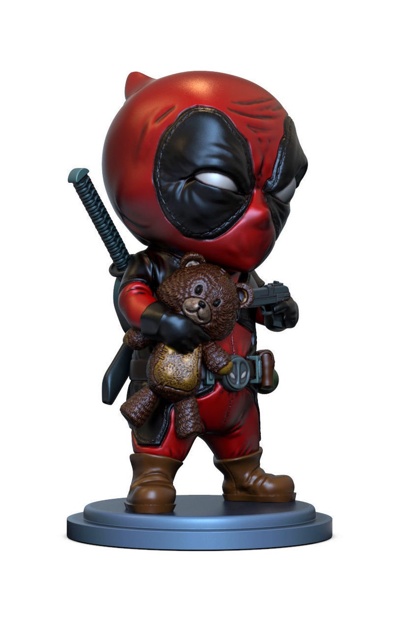 Deadpool Chibi 3D Print STL File Figurine Model Kit Fan Art Unpainted ...