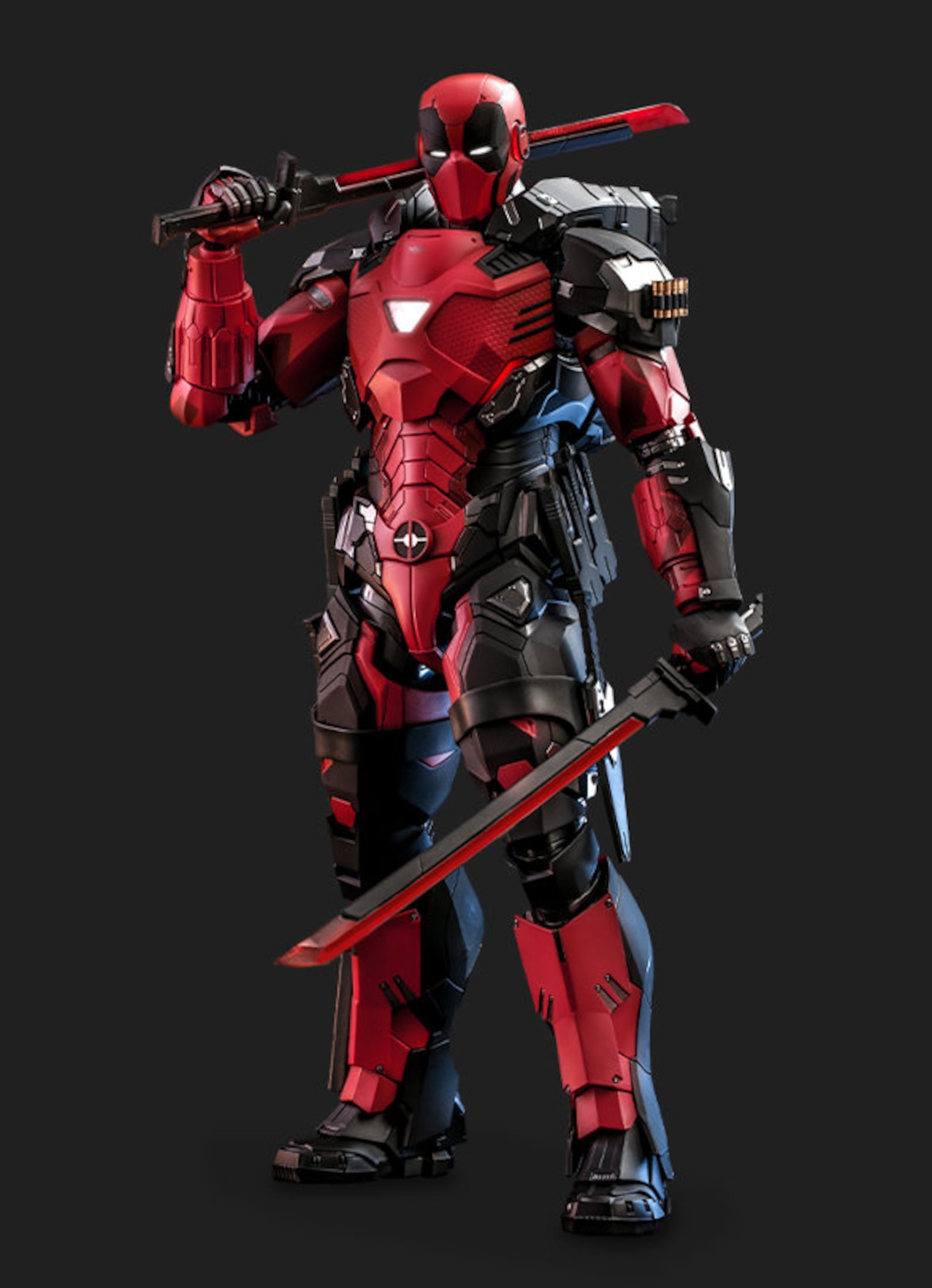 Armored Deadpool Custom Full Body Wearable Parts With Helmet 3D Model ...