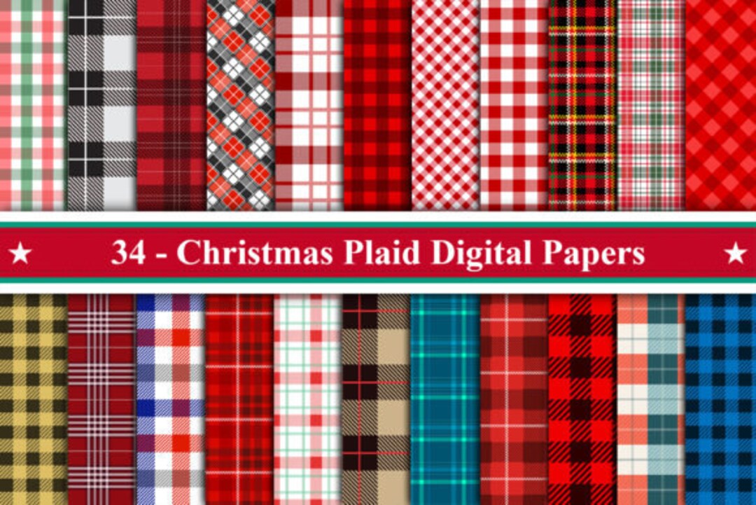 34 Christmas Digital Paper Backgrounds Cute Christmas - Etsy
