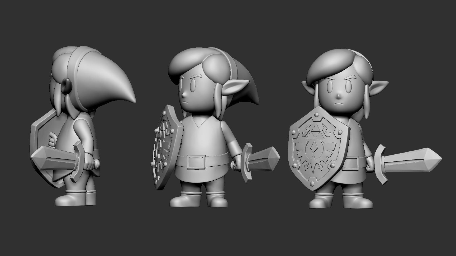 The Legend of Zelda 3D PRINT MODEL Figurine Model Kit Fan Art Unpainted ...
