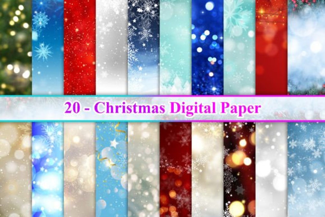 20 Christmas Digital Paper Backgrounds Cute Christmas Digital Paper ...