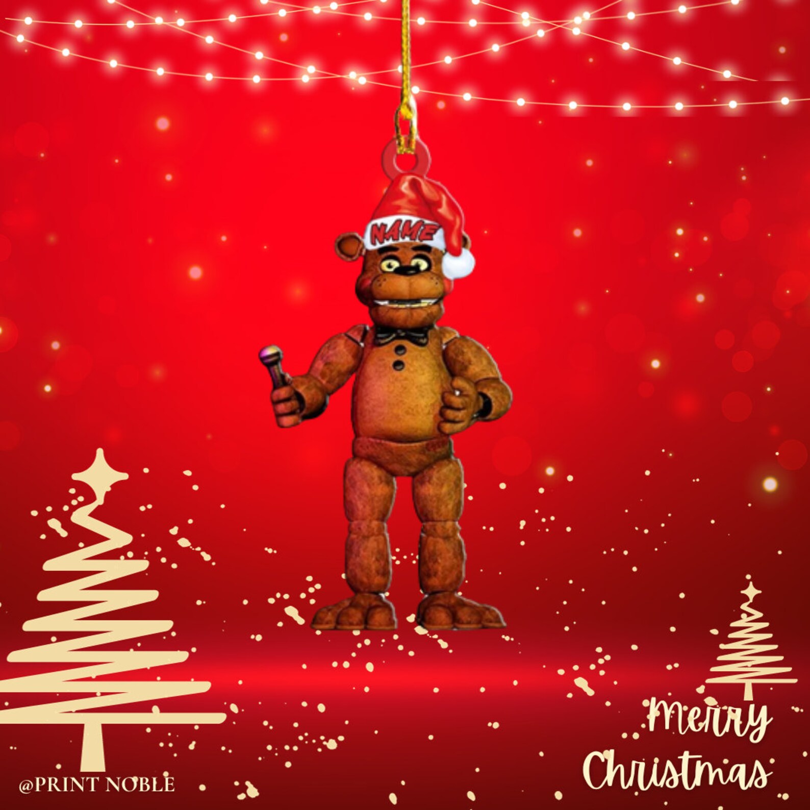 Digital Five Nights at Freddys Ornaments, Fnafs Christmas Ornament ...
