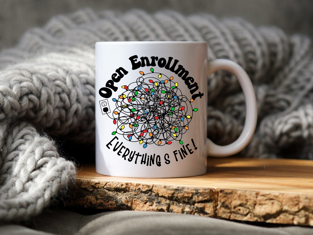 Open Enrollment Human Resources Funny Work Mug HR Manager Benefit ...