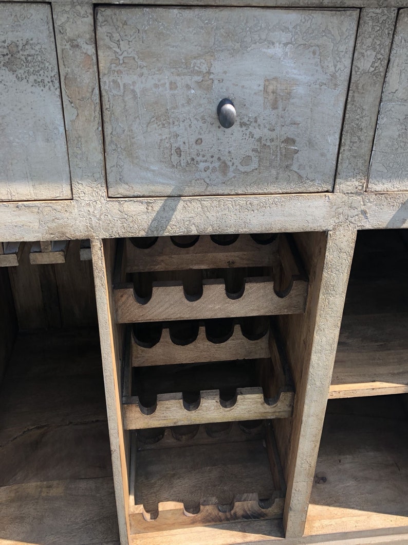 Large Bar Cabinet Wine Rack Kitchen Den Living Room Sideboard - Etsy