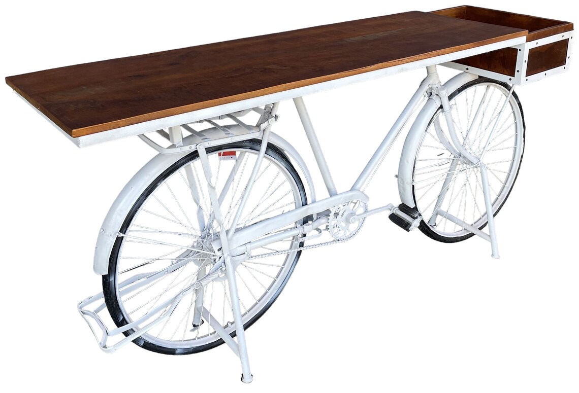 Vintage Bicycle Bar Sideboard Den Gameroom Buffet Server Console Table ...
