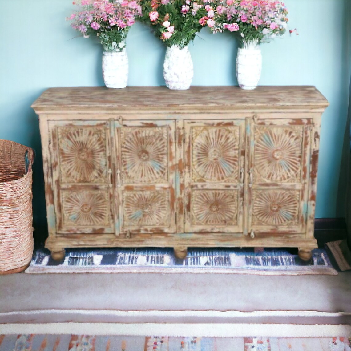 Multicolored Wooden Sideboard - Etsy