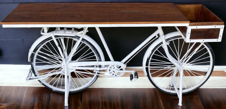 Vintage Bicycle Bar Sideboard Den Gameroom Buffet Server Console Table ...