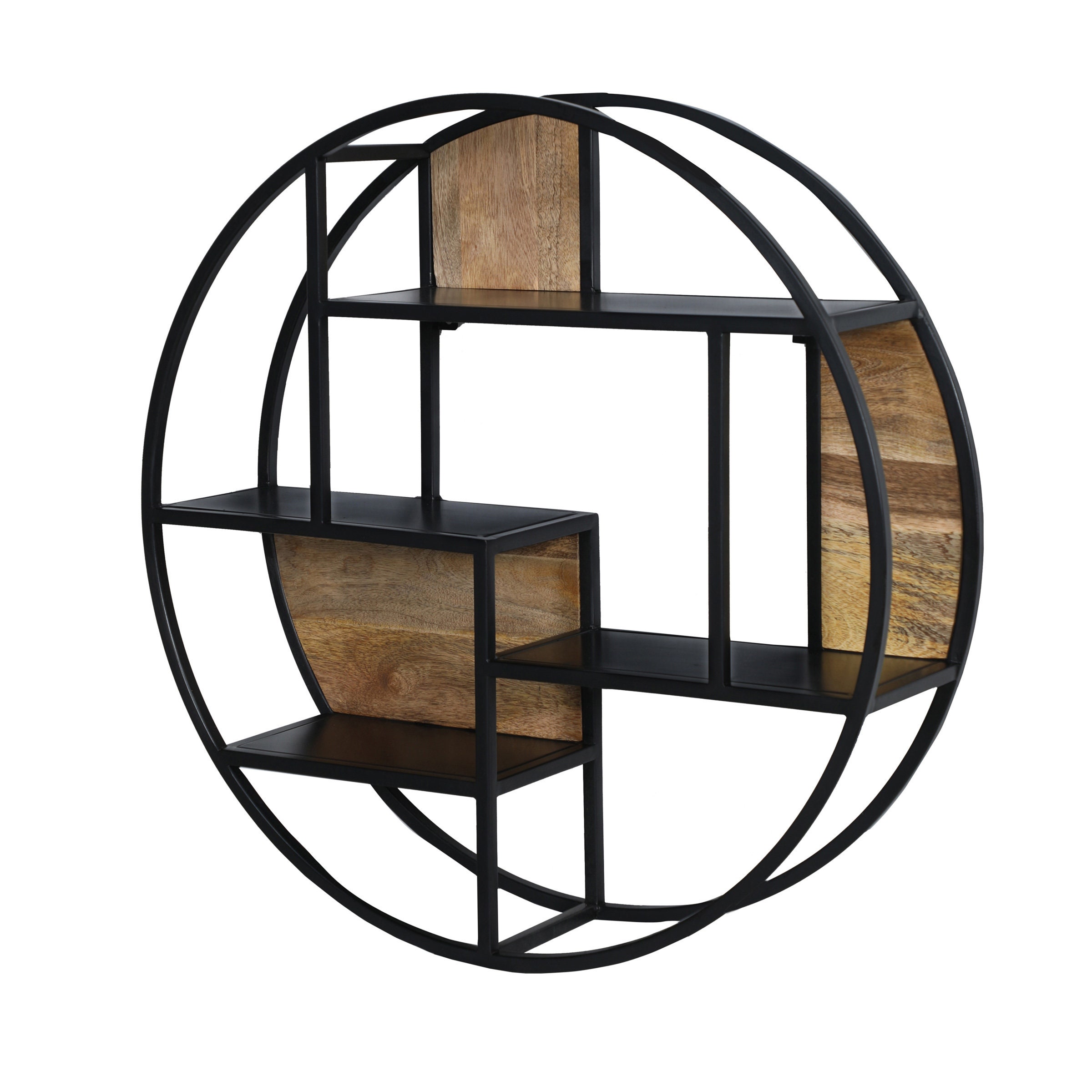 4 Tier Round Contemporary Industrial Hanging Wall Shelf Decor Modern - Etsy