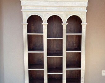 Modern Roman Arched Bookcase Contemporary Modern Greek Classical Formal ...