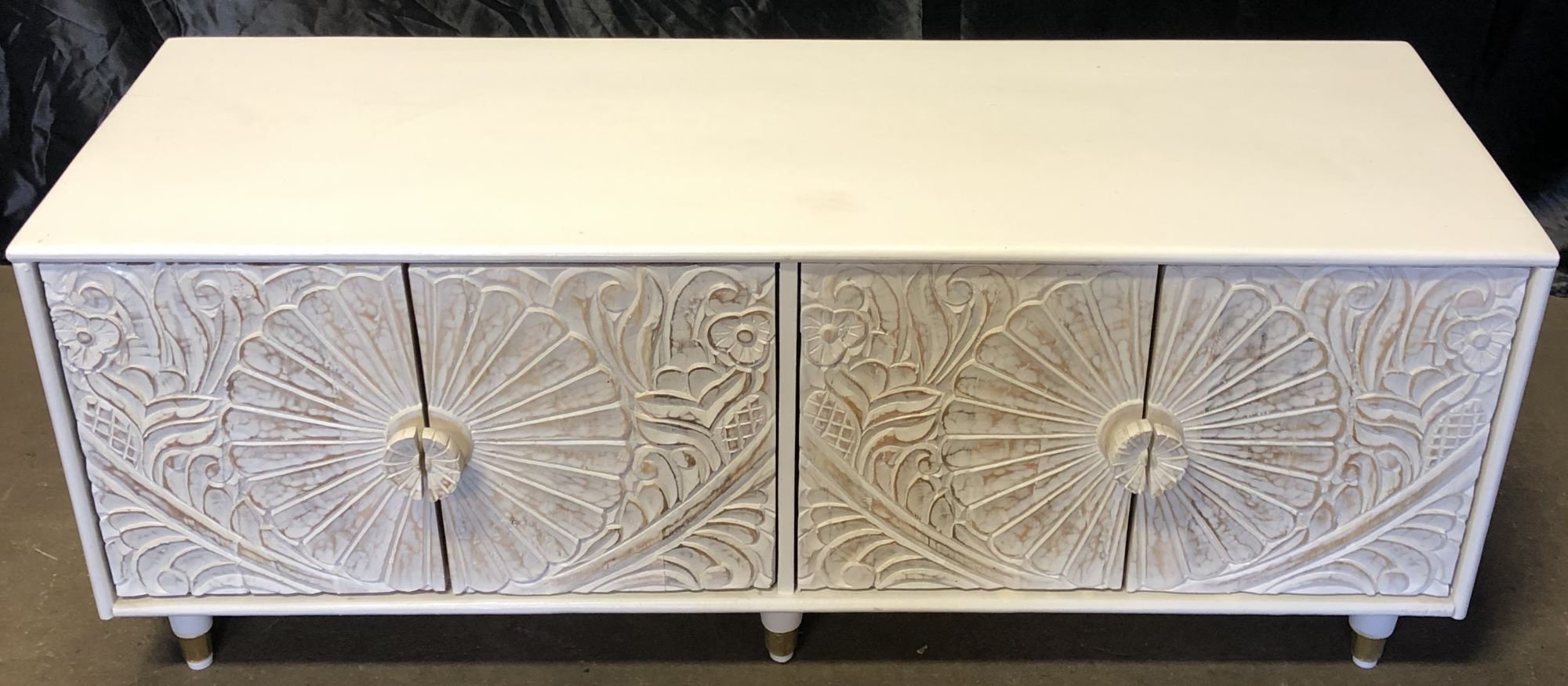 Modern Wooden Sideboard Tropical Cabinet Credenza Buffet Server Hand ...