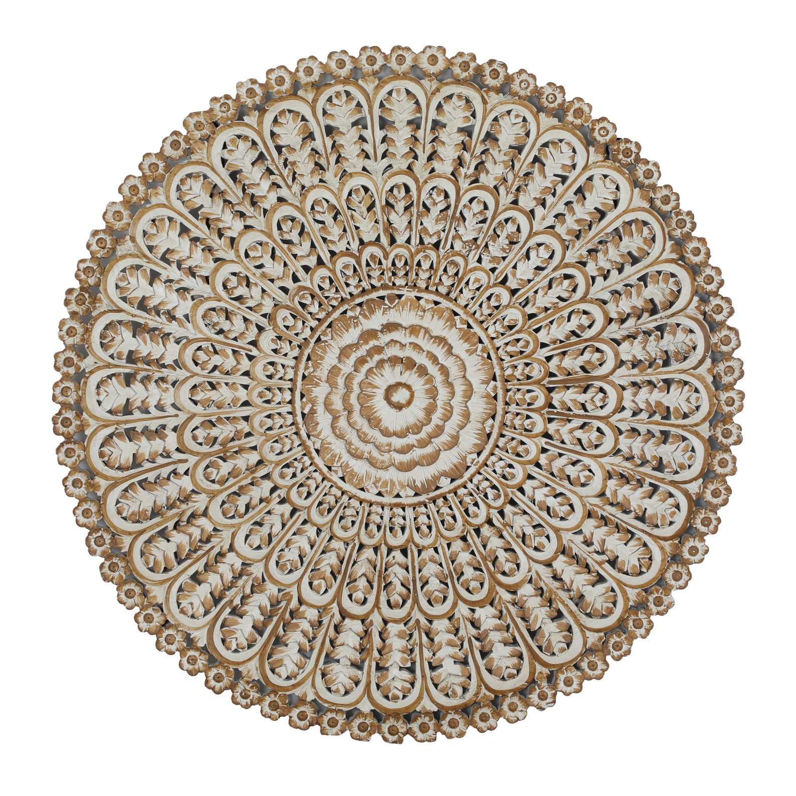 Large Wooden Round Wall Hanging Decor Wall Art Architectural - Etsy