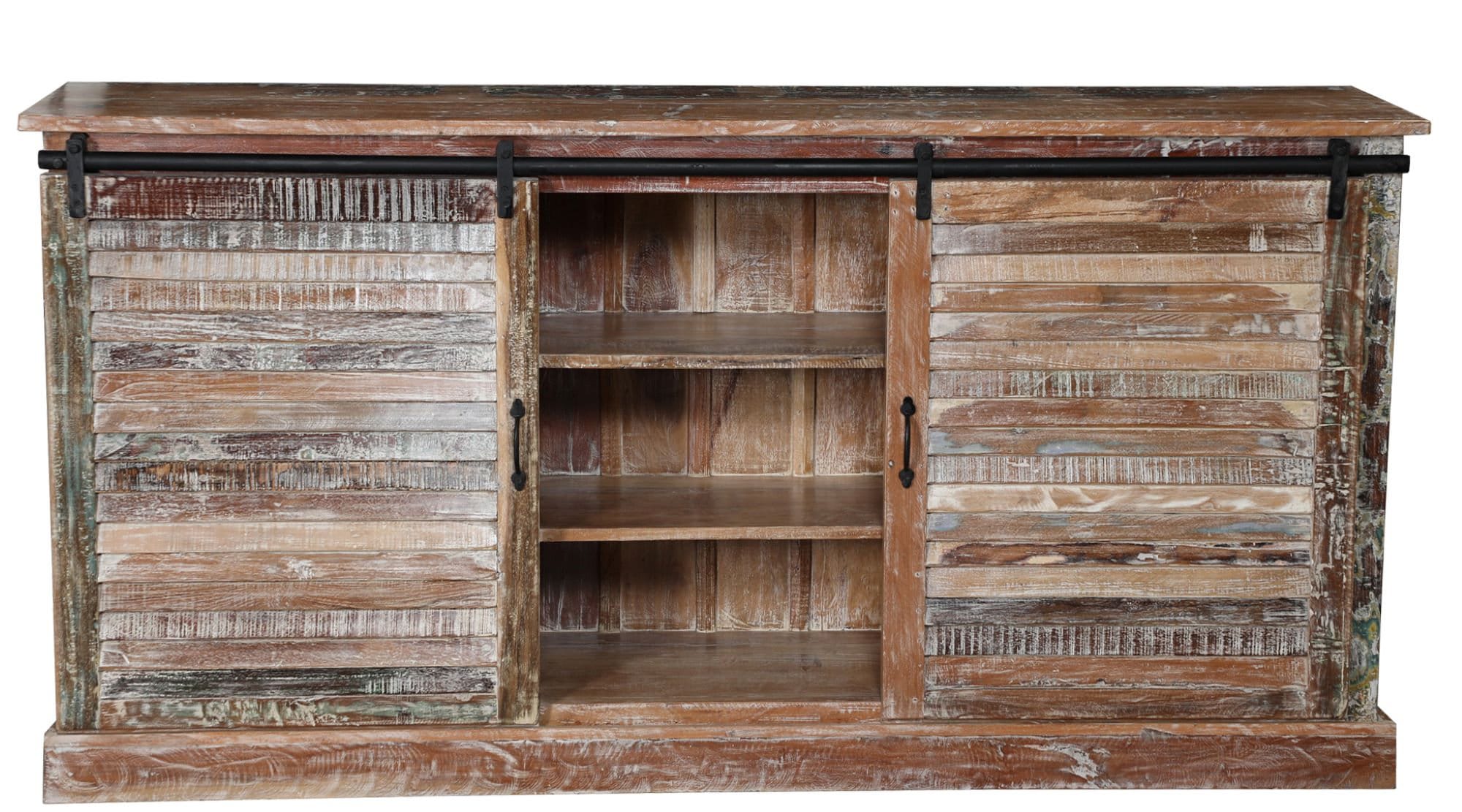 Rustic Farmhouse Sideboard With Sliding Doors - Etsy