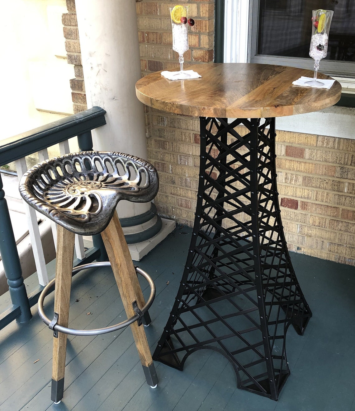 42 Tall Eiffel Tower High Top Bar Height Bistro Cocktail Pub Table - Etsy
