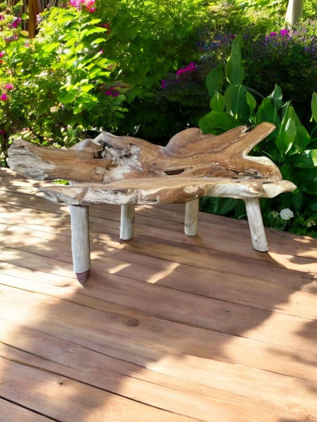 Modern Coastal Driftwood Garden Patio Outdoor Indoor Beachy Bench - Etsy