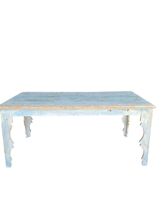 Distressed Shabby Chic Farmhouse Table White Farmhouse Dining Table