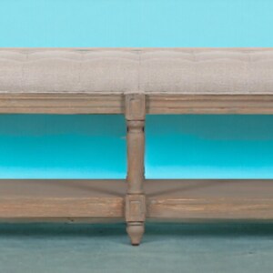 Tufted Jayson Bench With Bottom Shelf Entryway Bed Side Dining Window ...