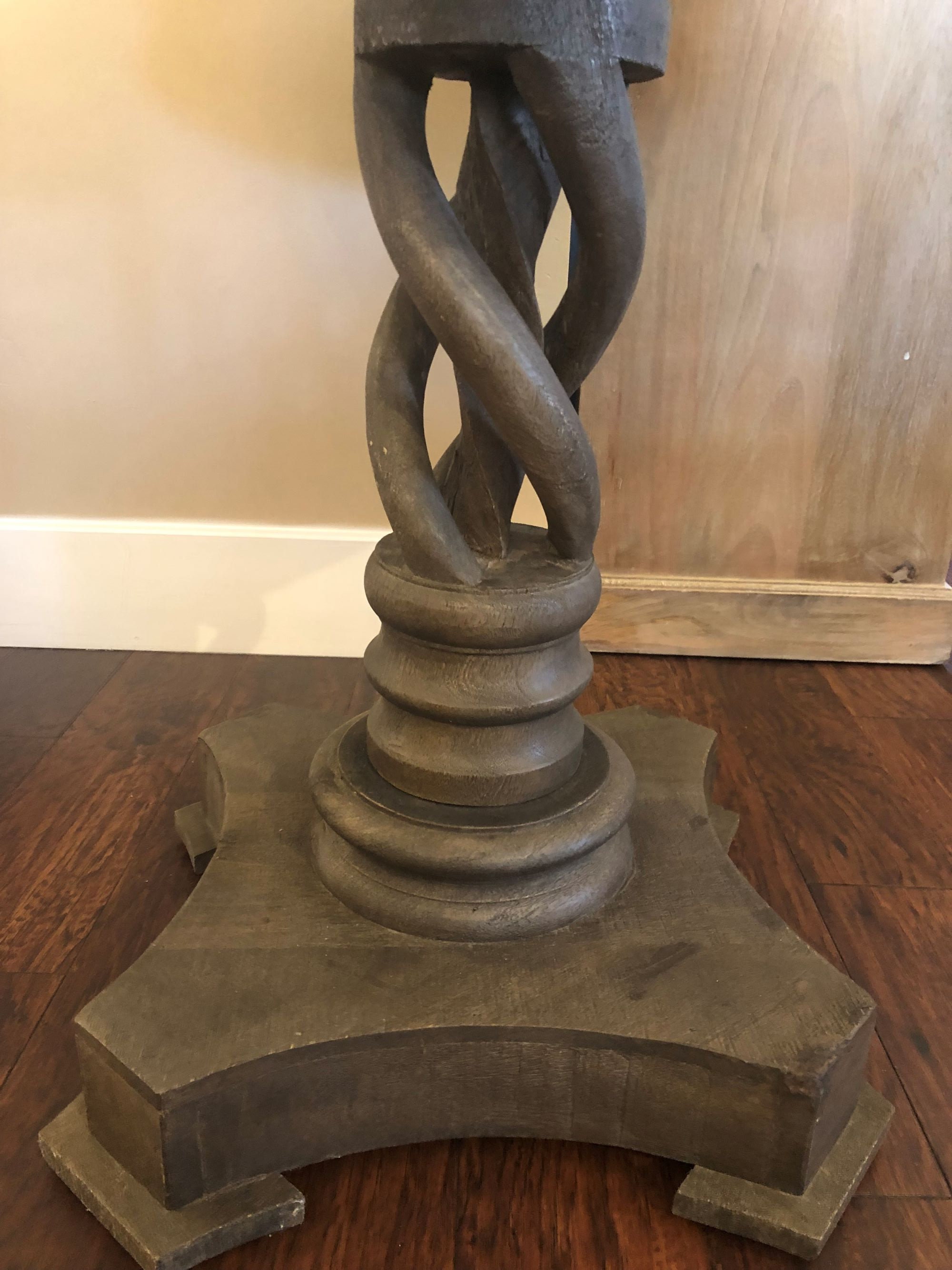 Spiral Base Parlor Table Accent Round County Farmhouse Modern - Etsy