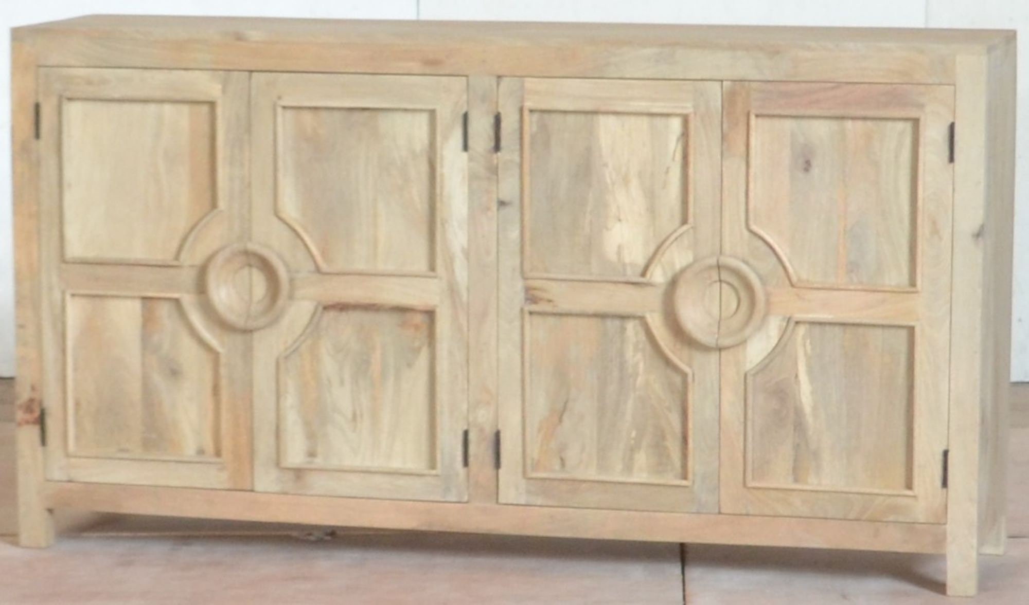 Mid Century Modern Rustic Solid Wood 4 Carved Doors Buffet - Etsy