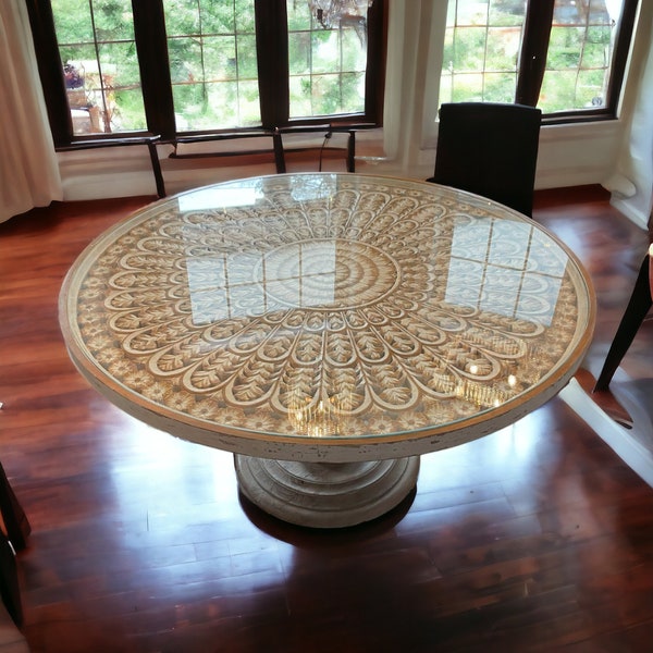 Carved Dining Table - Etsy
