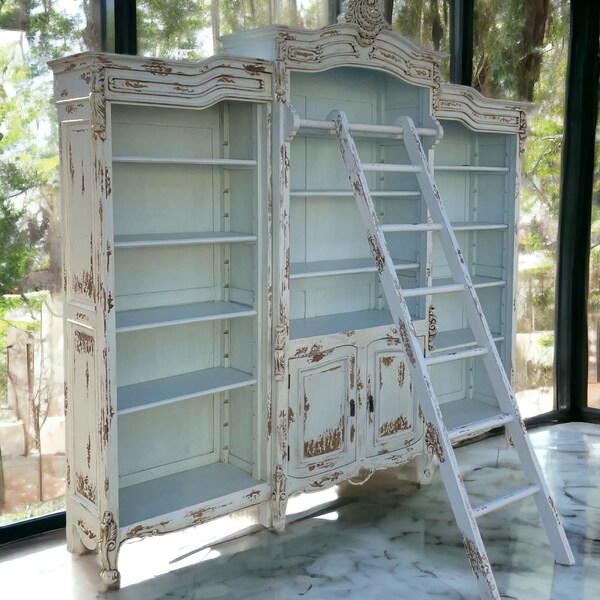 Shabby Chic Bookcase - Etsy
