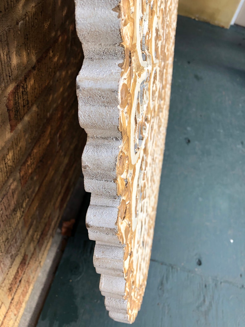 Large Wooden Round Wall Hanging Decor Wall Art Architectural - Etsy